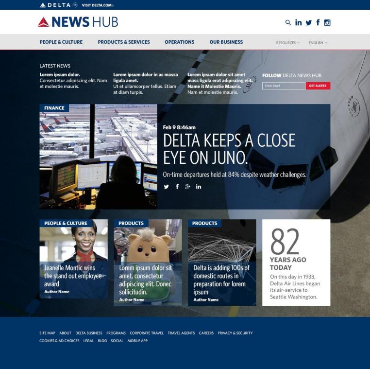 Delta News Hub – Sparks Grove UX | UX Awards